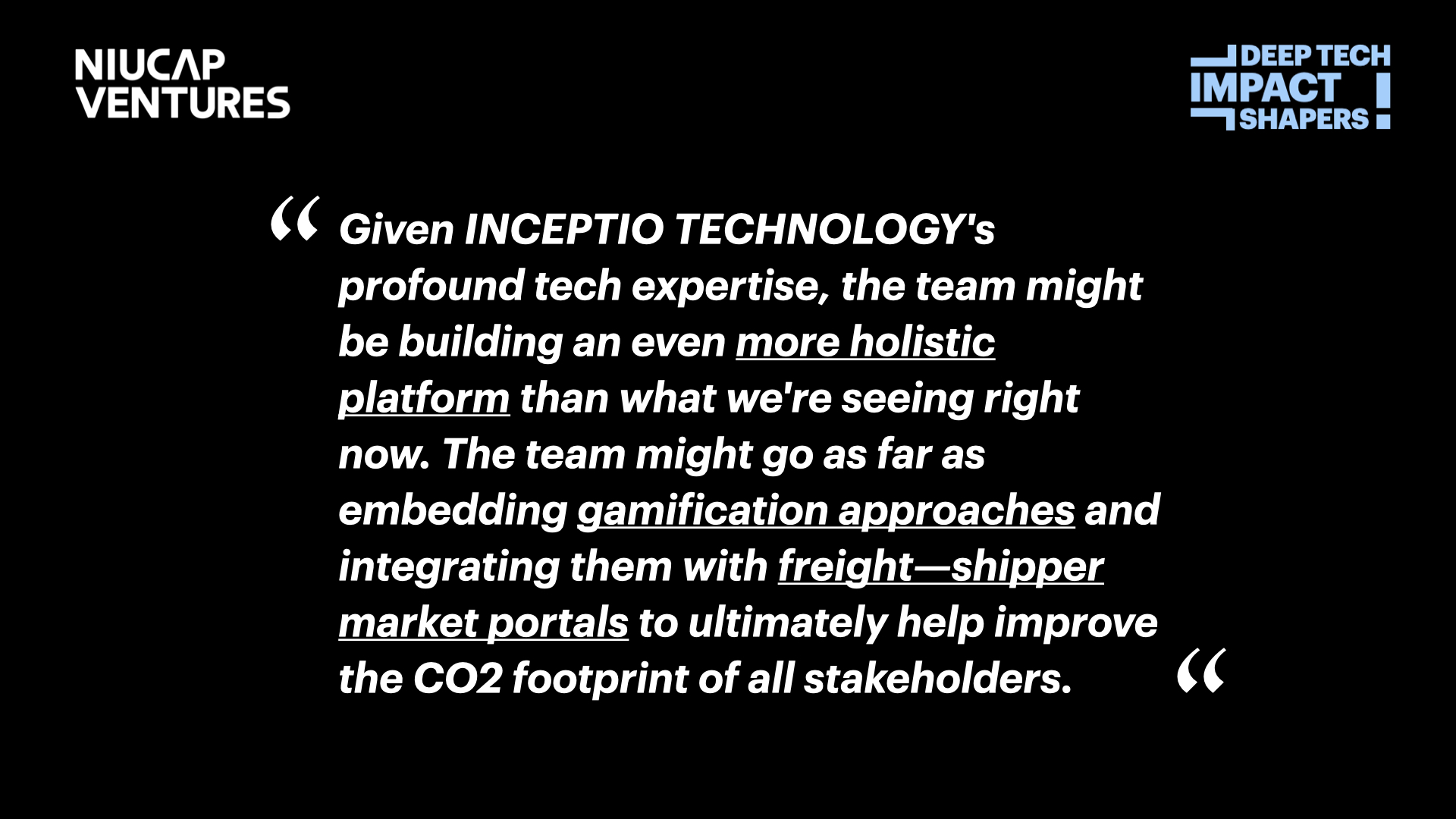 INCEPTIO TECHNOLOGY | Sustainable hub-to-hub logistics (analysis ...